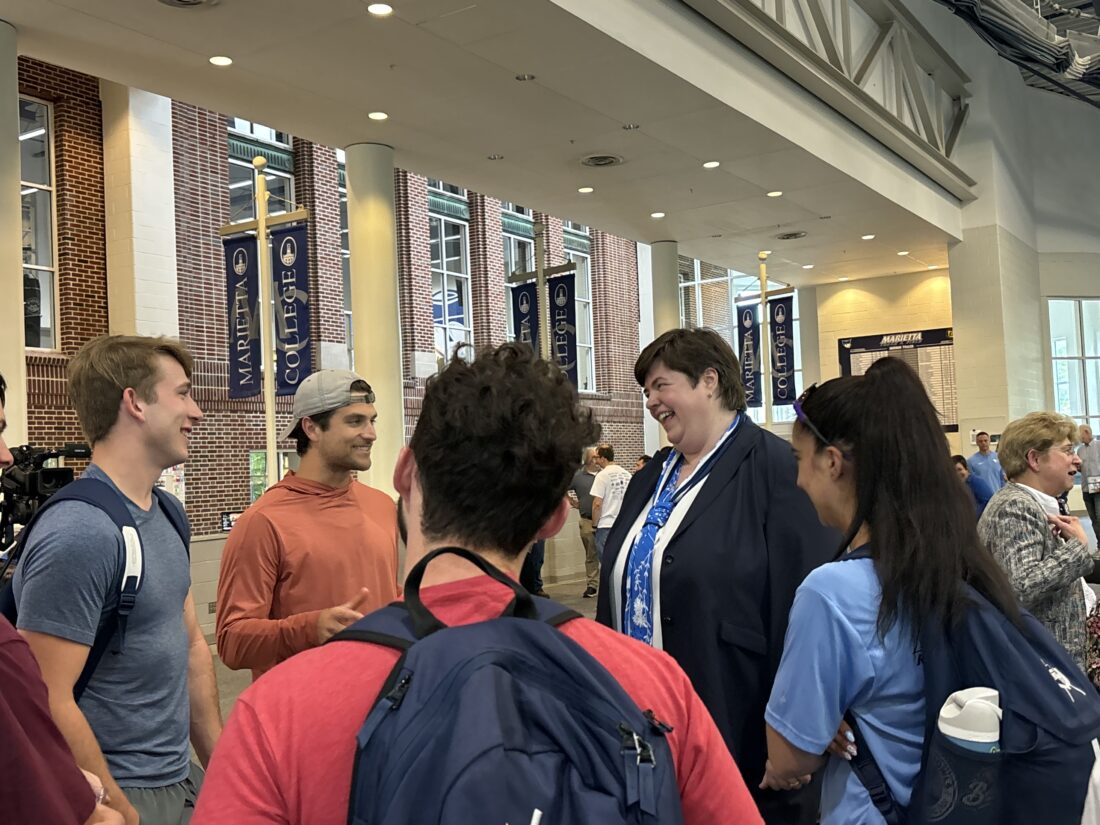 Stuebner embraced at MC: Marietta College holds official welcome for ...